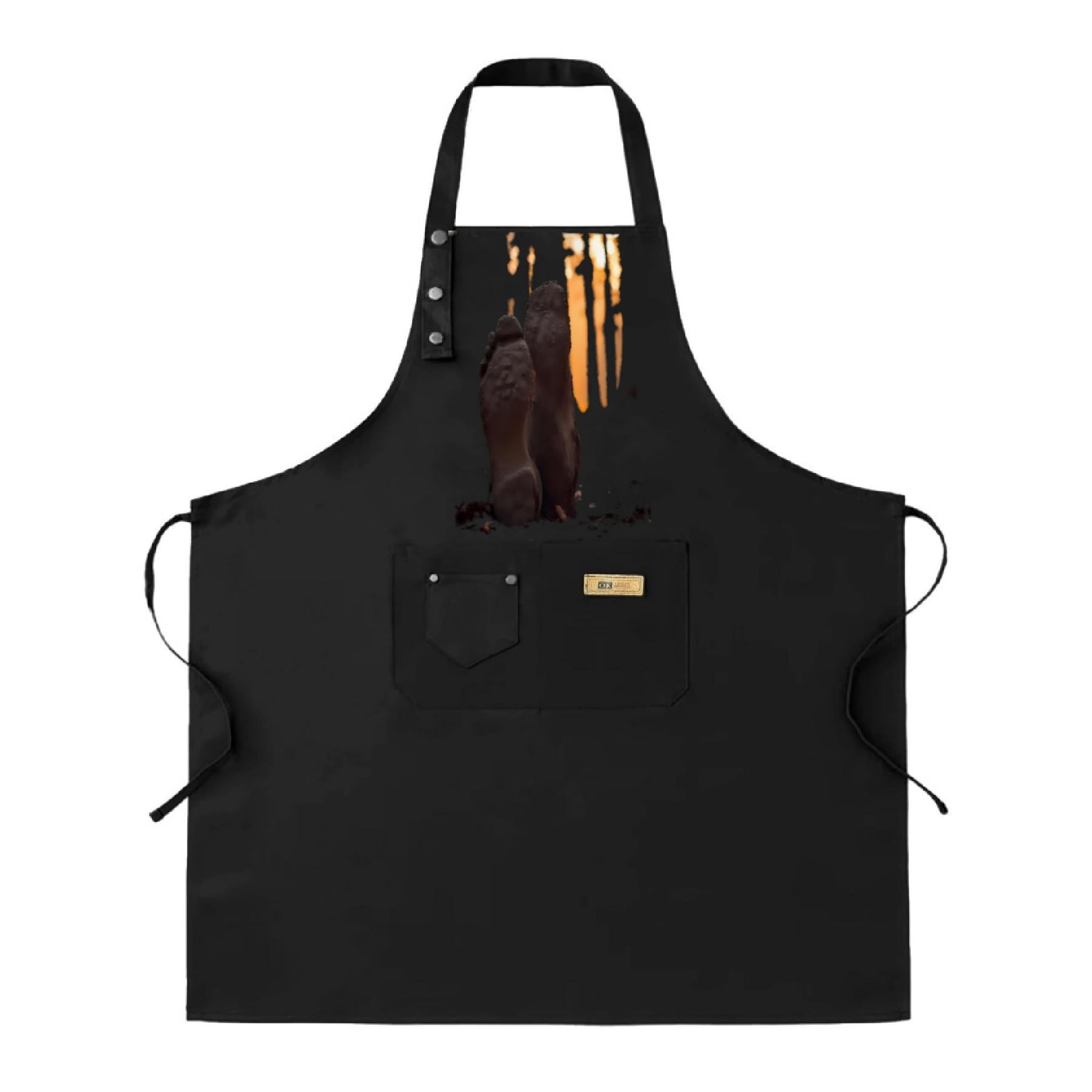 2 Pack Adjustable Bib Apron with Chocolate Shoe Design & 2 Pockets ...