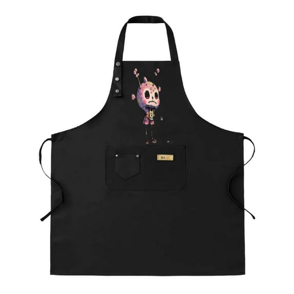 2 Pack Adjustable Bib Apron with Colorful Cartoon Design & 2 Pockets ...