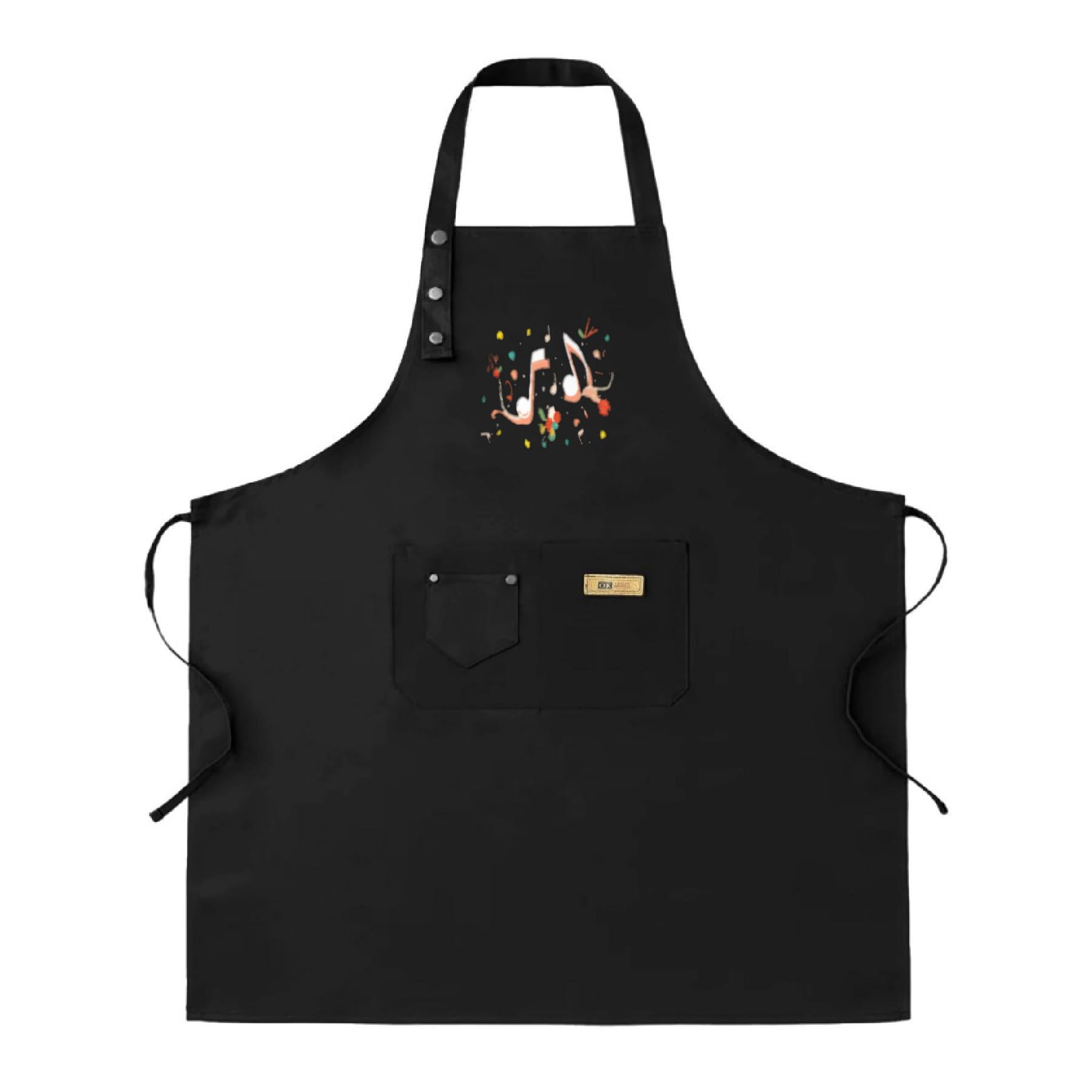 2 Pack Adjustable Bib Apron with Colorful Musical Notes & Abstract ...