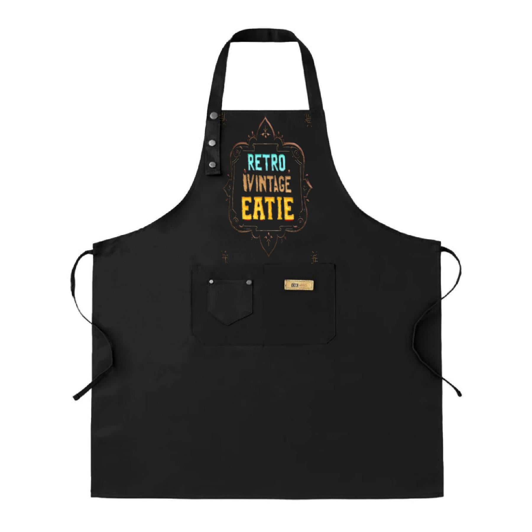 2 Pack Adjustable Bib Apron with Colorful ' RETRO VINTAGE EATIE ...
