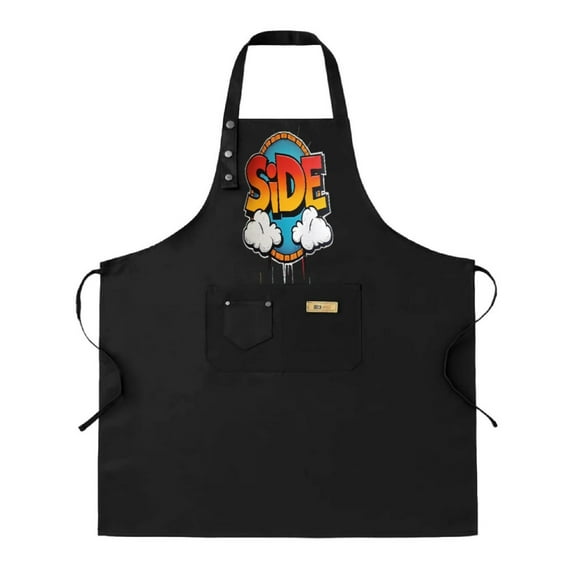 2 Pack Adjustable Bib Apron with Colorful ' SIDE ' Graphic & Cloud ...