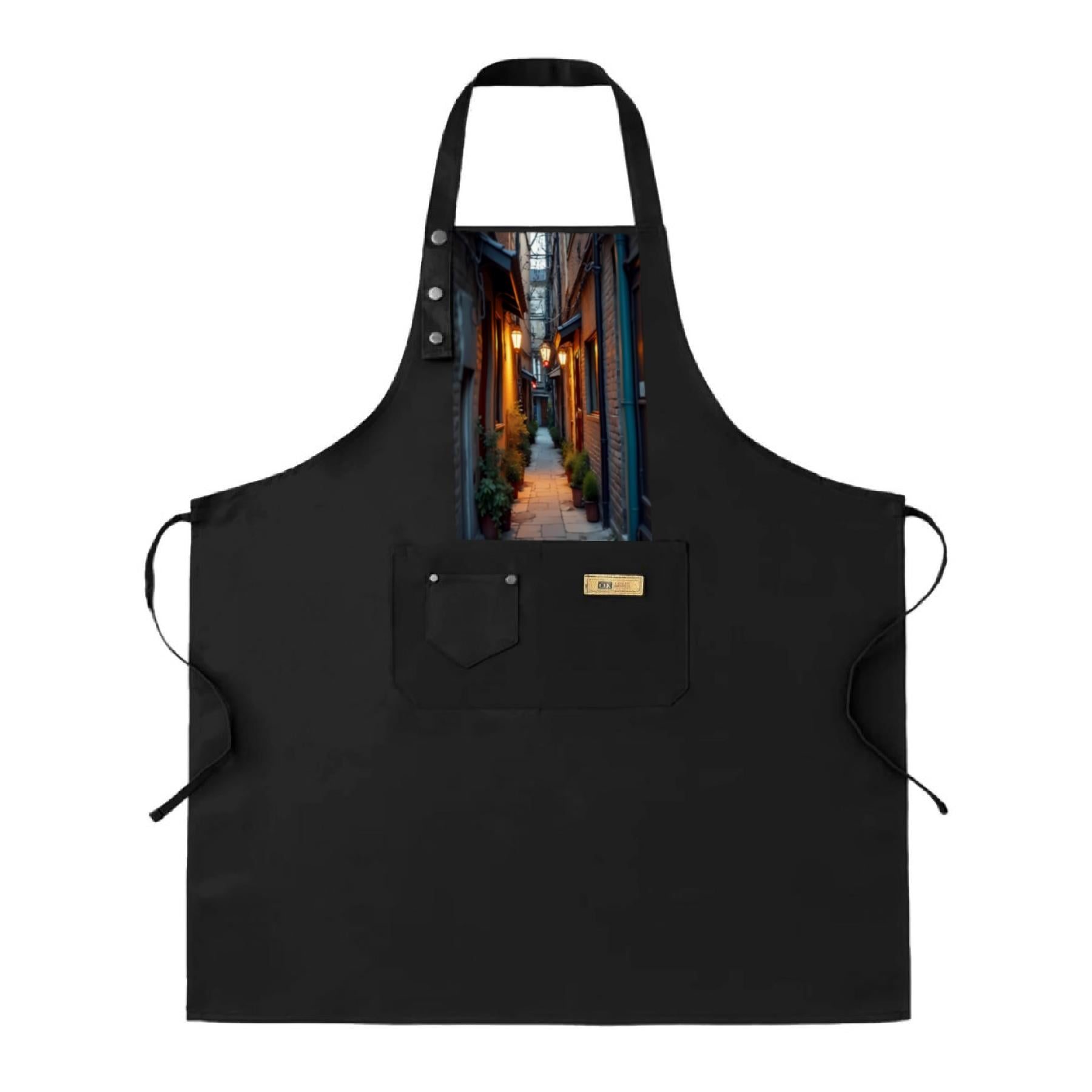 2 Pack Adjustable Bib Apron with Cozy Cobblestone Alley Design & 2 ...