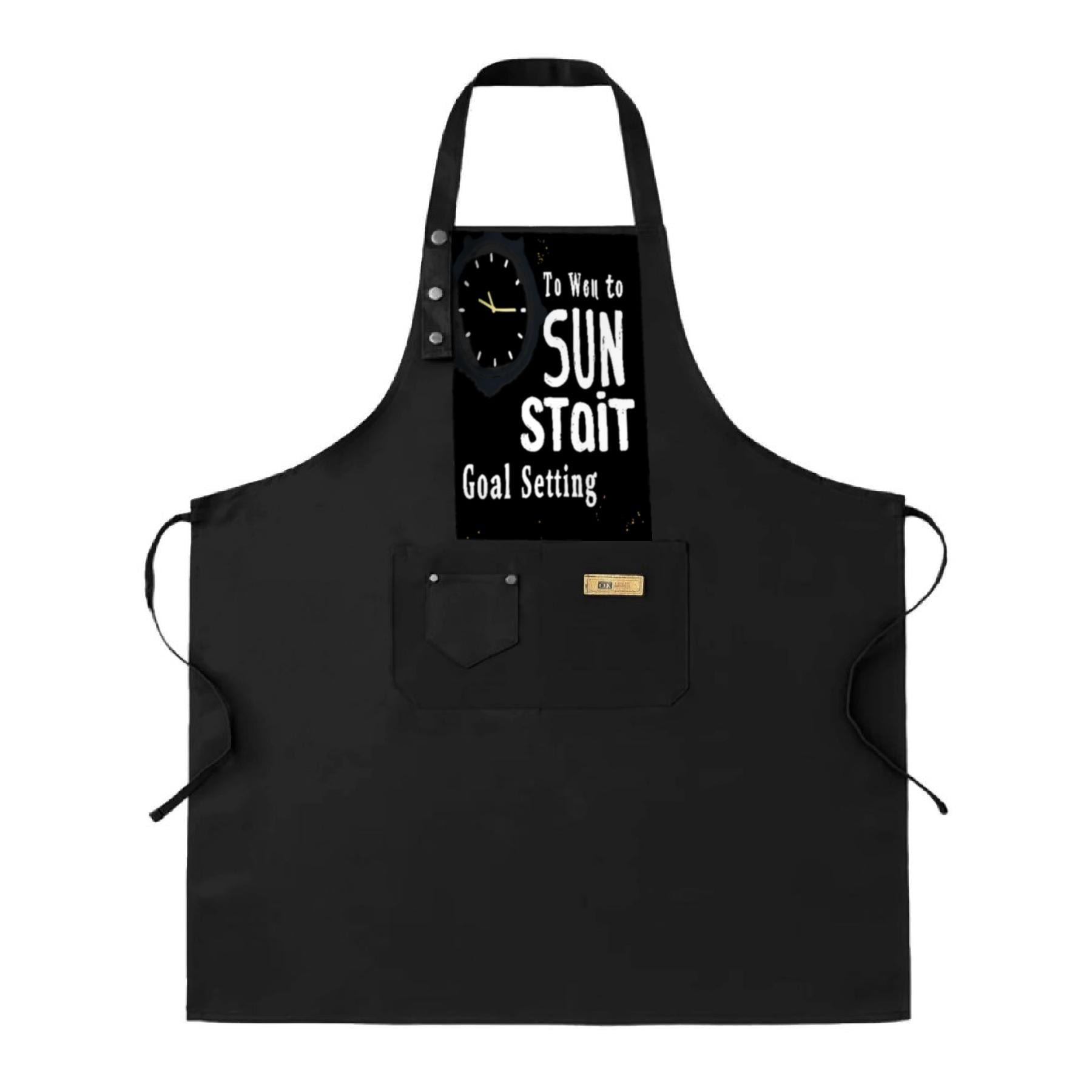 2 Pack Adjustable Bib Apron with Decorative Clock Design & " To Win to ...
