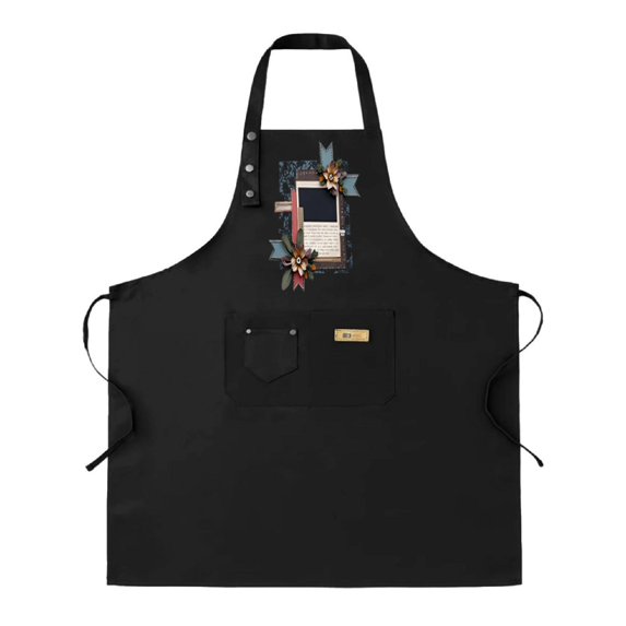 2 Pack Adjustable Bib Apron with Decorative Frame Design & Smartphone ...