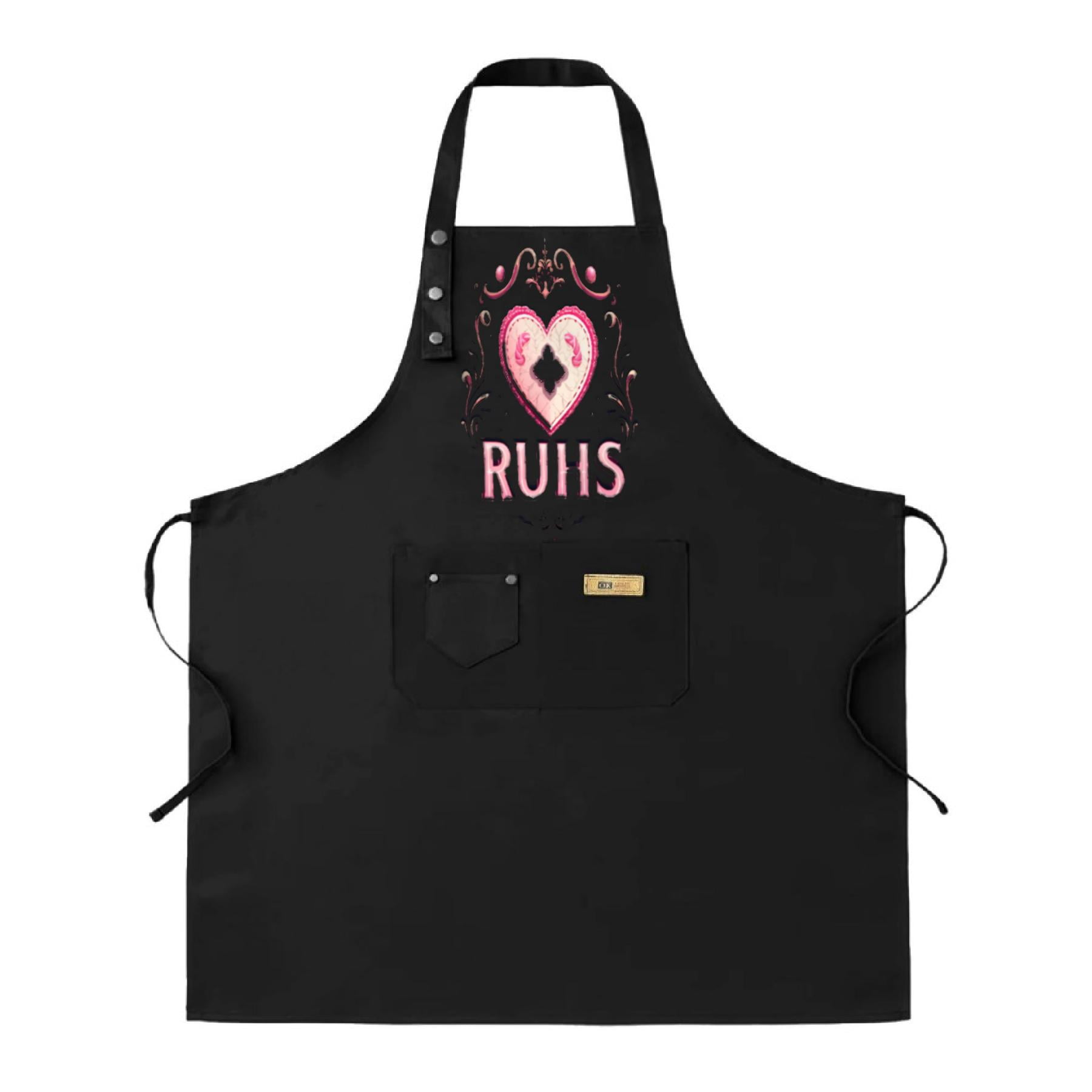 2 Pack Adjustable Bib Apron with Decorative Pink Heart Design & " RUHS ...