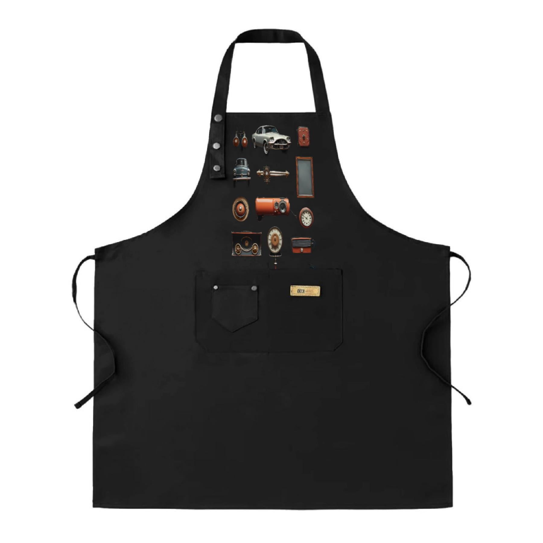 2 Pack Adjustable Bib Apron with Decorative Tools Design - Car Wrench ...