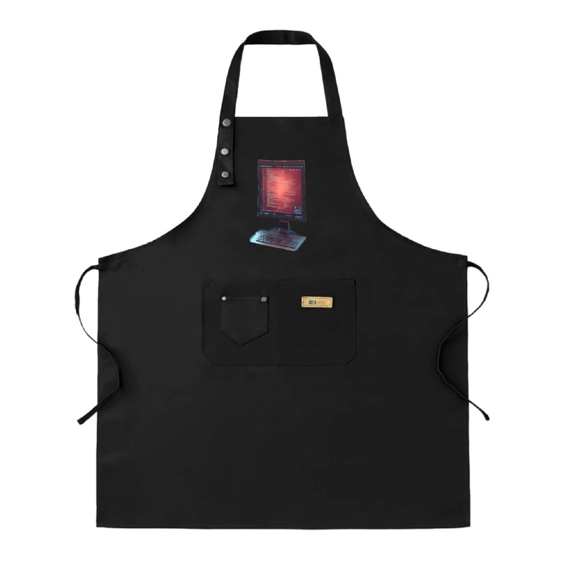 2 Pack Adjustable Bib Apron with Denim - Like Pocket Computer Screen ...
