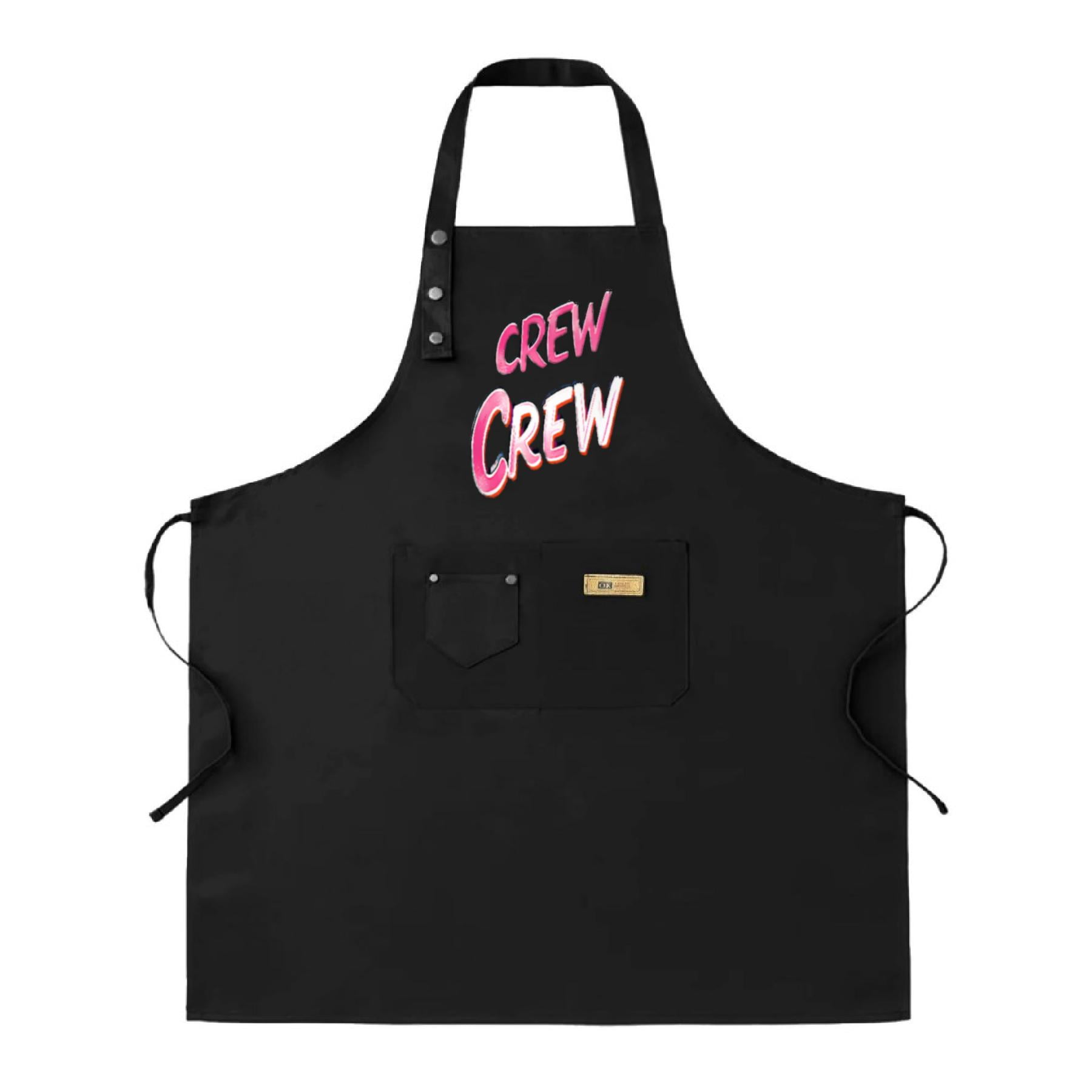 2 Pack Adjustable Bib Apron with Denim-Style Design & " CREW CREW ...