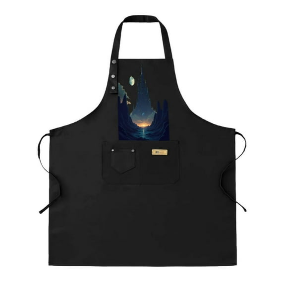 2 Pack Adjustable Bib Apron with Fantastical Landscape Design - Glowing ...