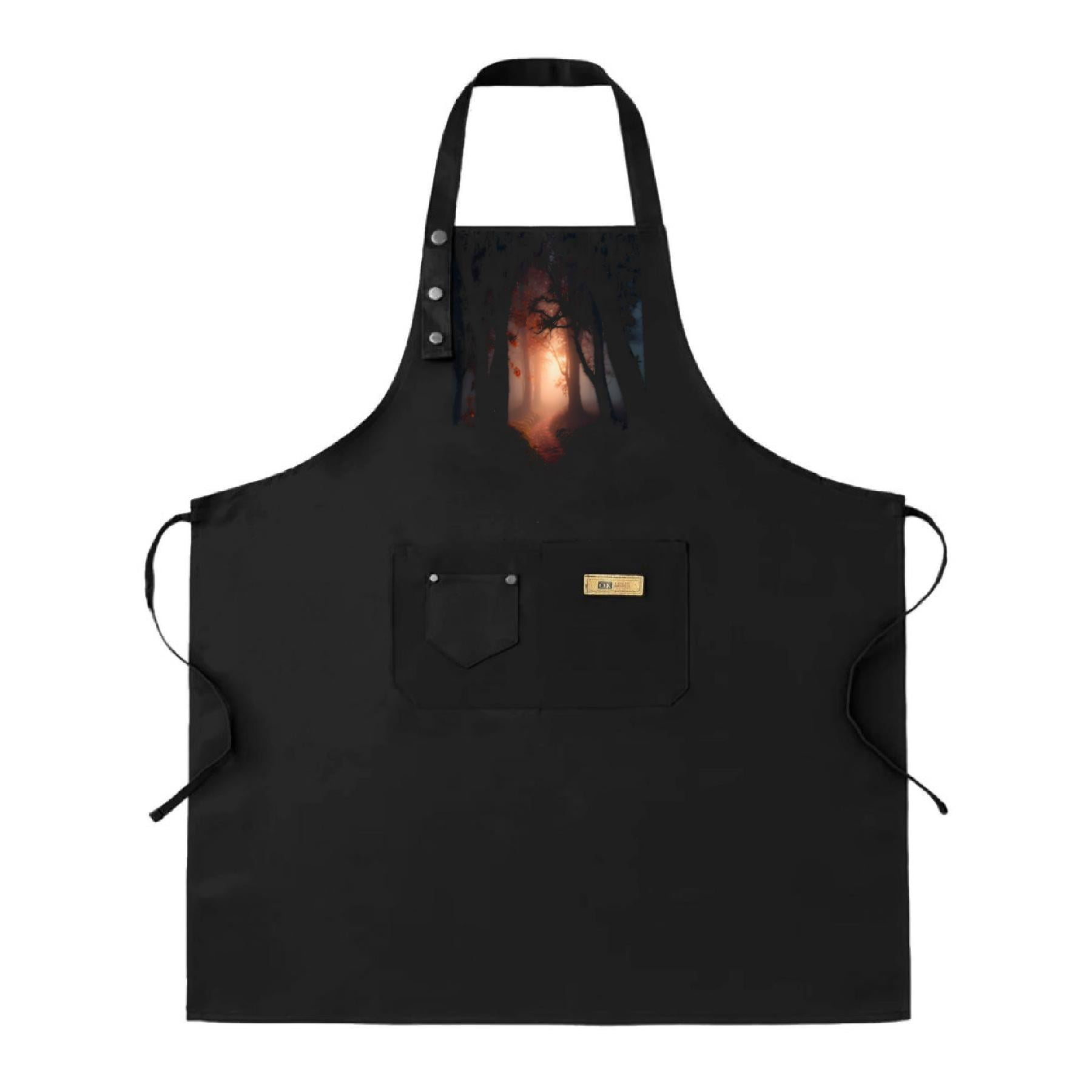 2 Pack Adjustable Bib Apron with Fiery Design & Pockets - Stylish ...