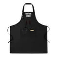 2 Pack Adjustable Bib Apron with Front Pocket Black with Guitar ...