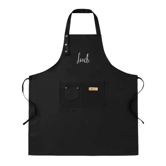 2 Pack Adjustable Bib Apron with Front Pocket Button Closure Stylish ...