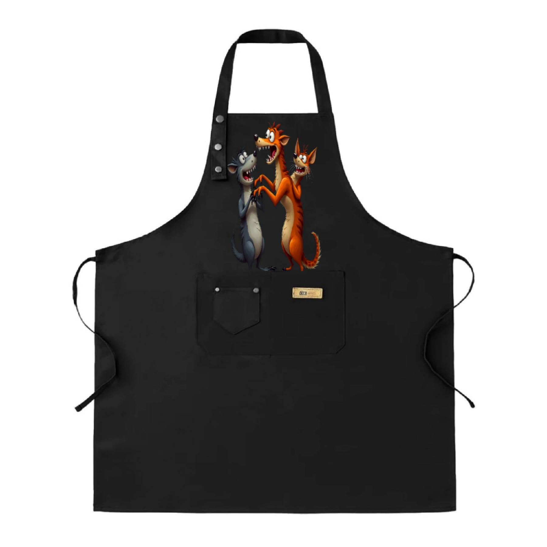 2 Pack Adjustable Bib Apron with Fun Cartoon Animals: Blue Meerkat ...