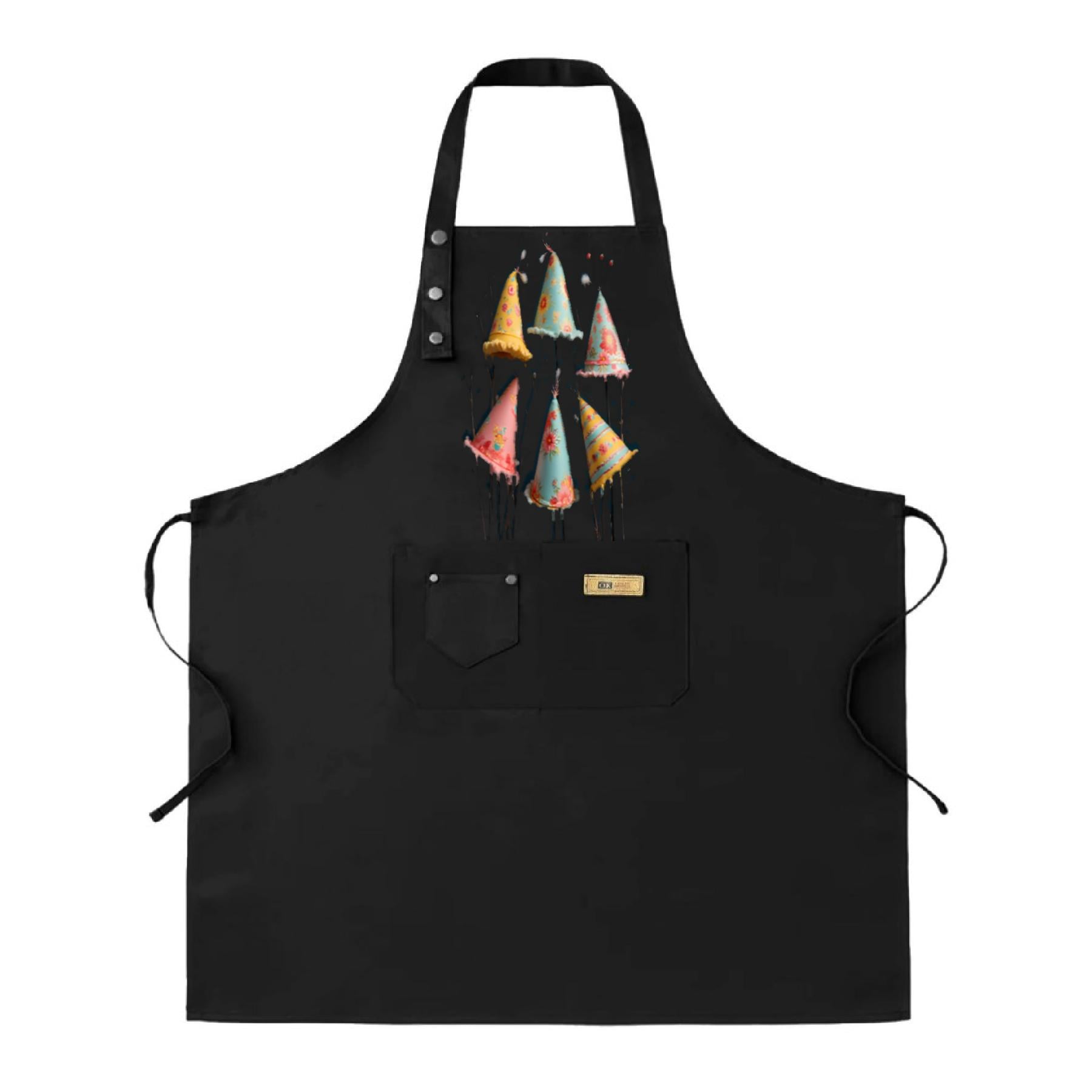 2 Pack Adjustable Bib Apron with Fun Ice Cream Design & 2 Pockets ...
