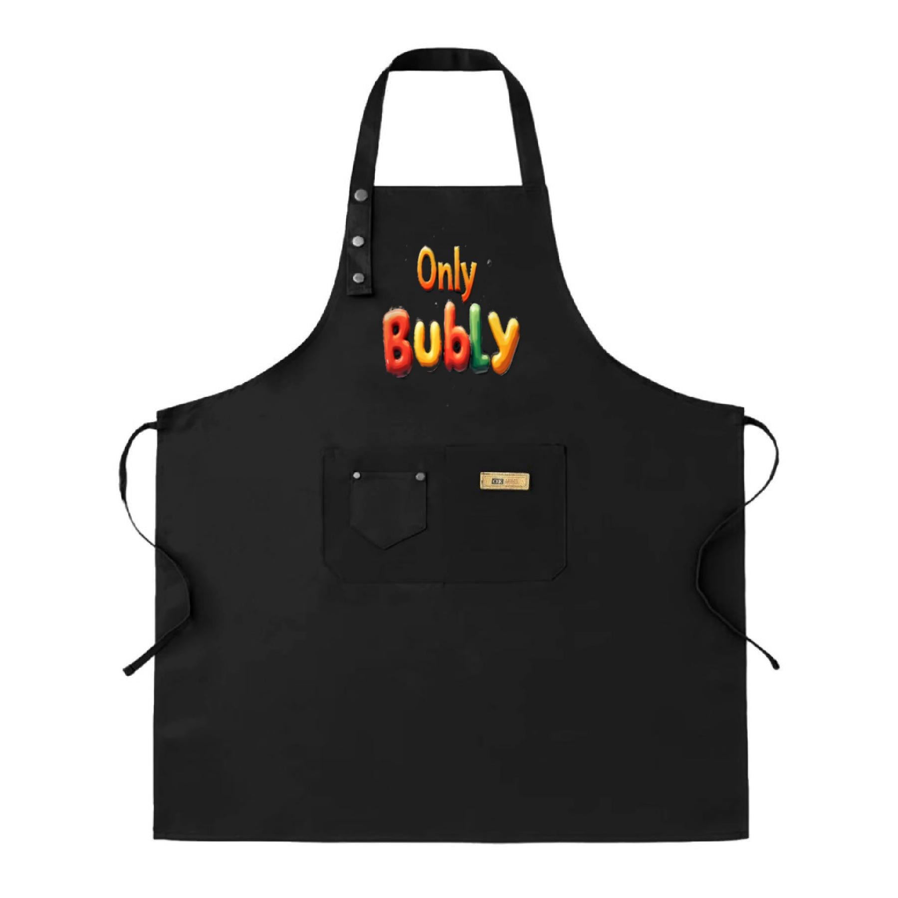 2 Pack Adjustable Bib Apron with Fun ' Only Bubly ' Design 2 Pockets ...