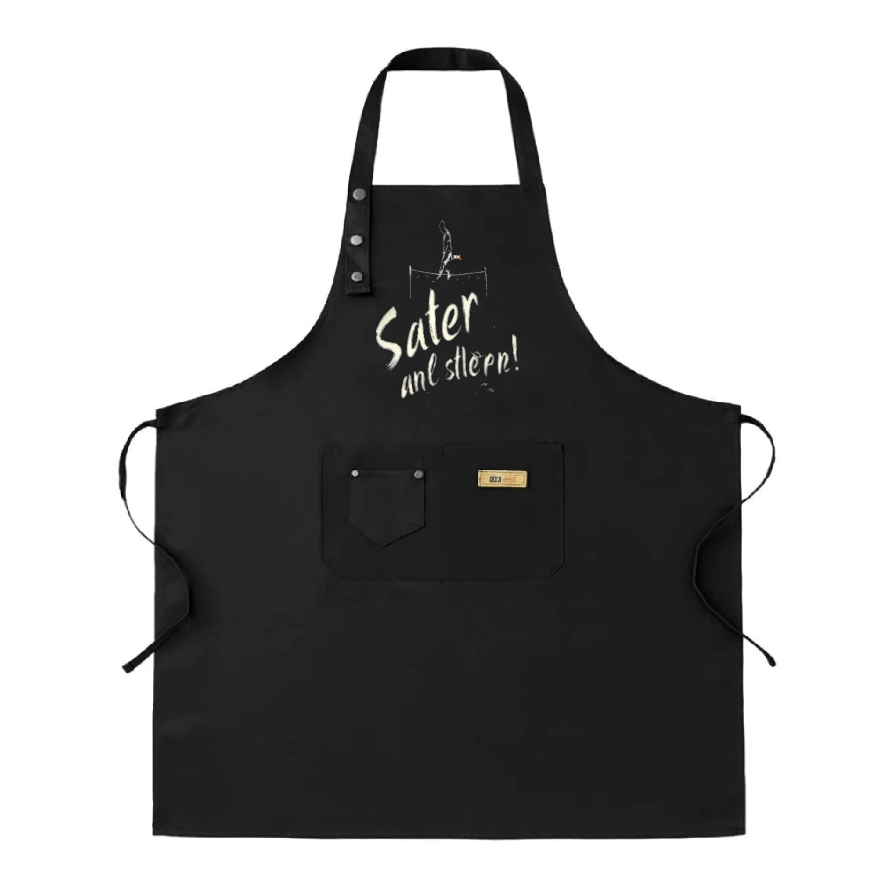 2 Pack Adjustable Bib Apron with Fun ' Sater an ' sleep ' Design Front ...
