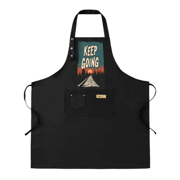 2 Pack Adjustable Bib Apron with Inspirational Train Track Design ...