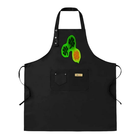 2 Pack Adjustable Bib Apron with Leaf Design & 2 Pockets - Stylish ...
