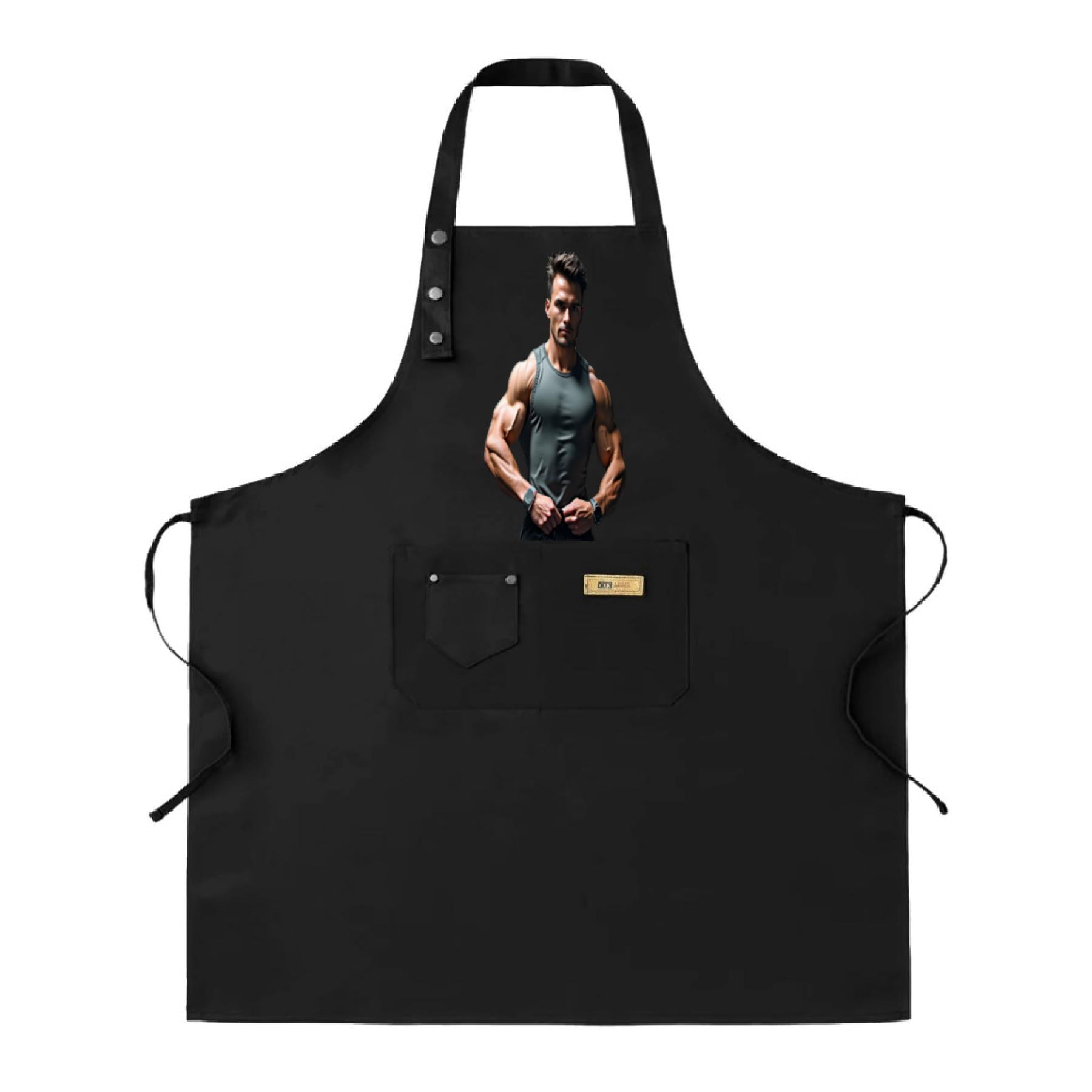 2 Pack Adjustable Bib Apron with Mannequin Torso Design Front Pocket ...