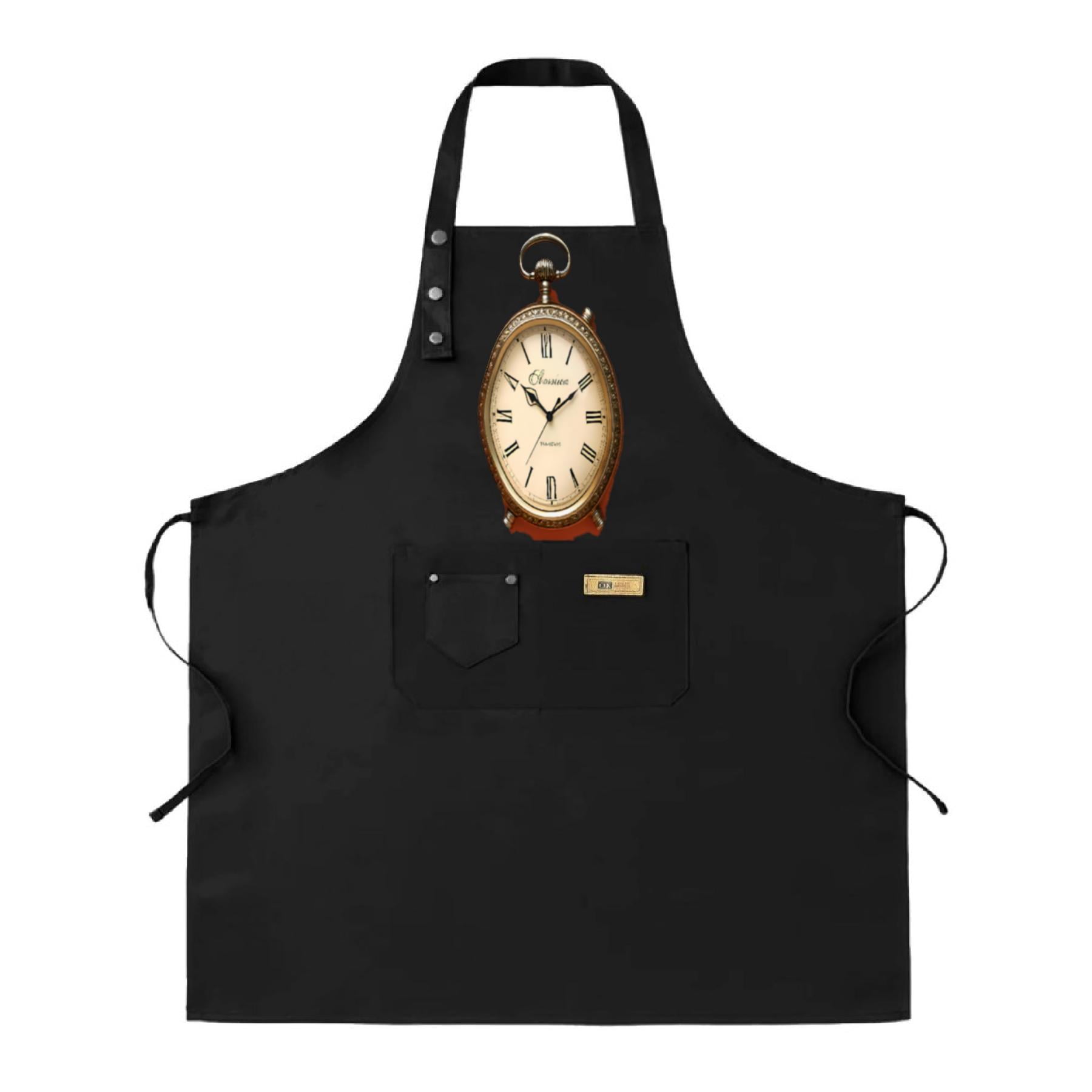 2 Pack Adjustable Bib Apron with Pocket Watch Design & 2 Pockets ...