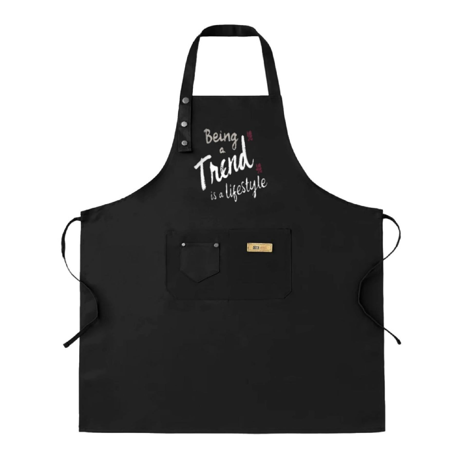 2 Pack Adjustable Bib Apron with Pockets - Stylish Black Apron with ...