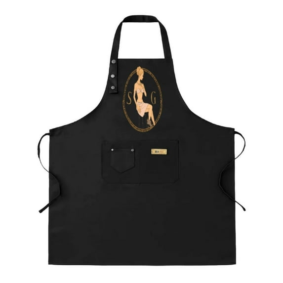 2 Pack Adjustable Bib Apron with Stylish Oval Design & ' SSG ' 2 ...