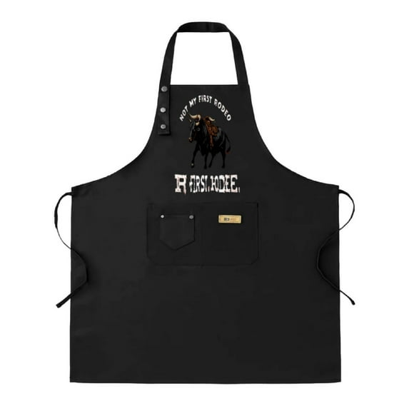 2 Pack Adjustable Bib Apron with Unique Black Design & Pockets ...
