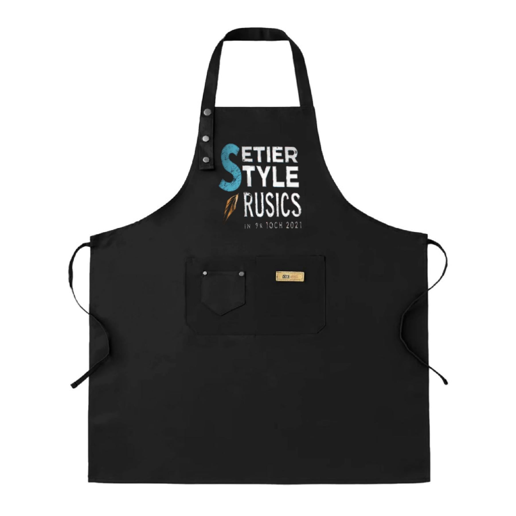 2 Pack Adjustable Bib Apron with Front Pocket Stylish Black Design ...
