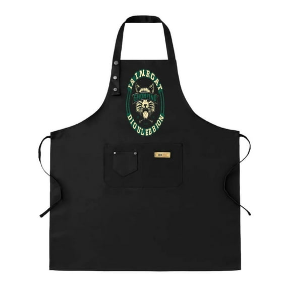 2 Pack Adjustable Bib Apron with Wolf Head Design & Text " JÅRNEGAT DIO ...