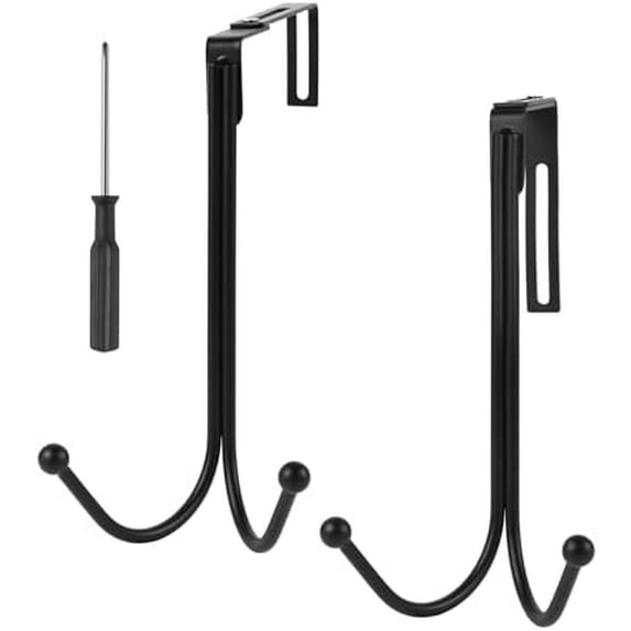 2 Pack Adjustable Cubicle Hooks, Heavy Duty Double Coat Hanger for ...