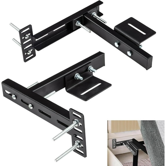 2 Pack Adjustable Headboard Brackets for Bed Base, Universal Metal ...