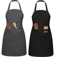 2 Pack Adjustable Kitchen Apron Cooking Apron For Women For Men With ...