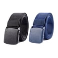 2 Pack Adjustable Nylon Webbing Canvas Web Belt For Men Outdoor Daily ...