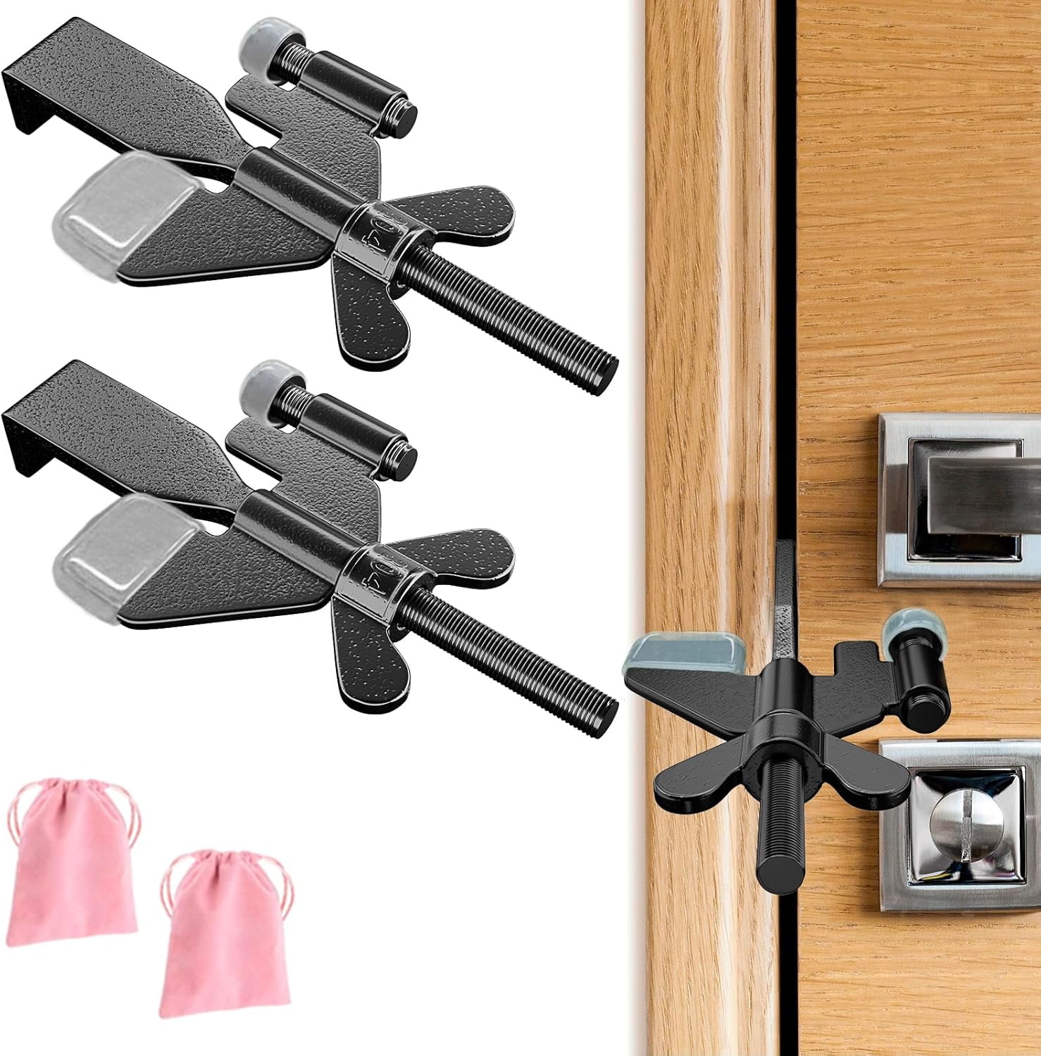 2 Pack Adjustable Portable Door Lock, Hotel Door Locks for Travelers ...