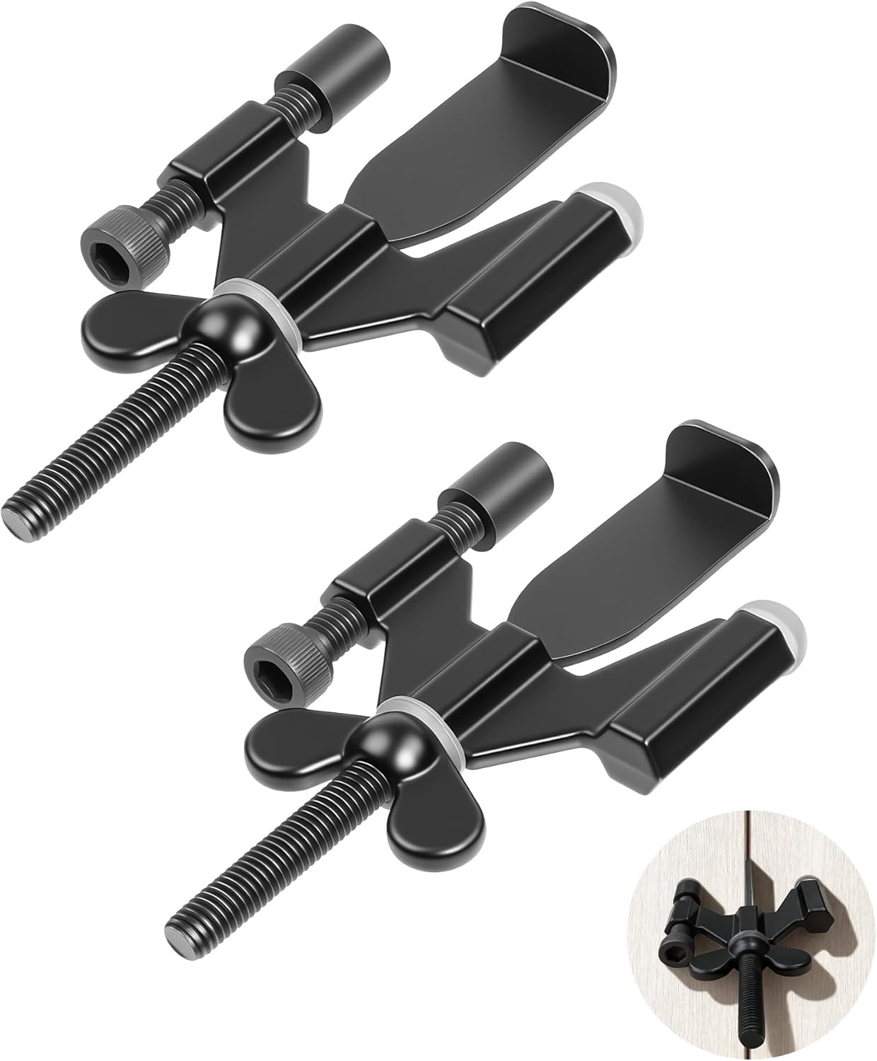 2 Pack Adjustable Portable Door Lock, Hotel door stopper-Silicone ...