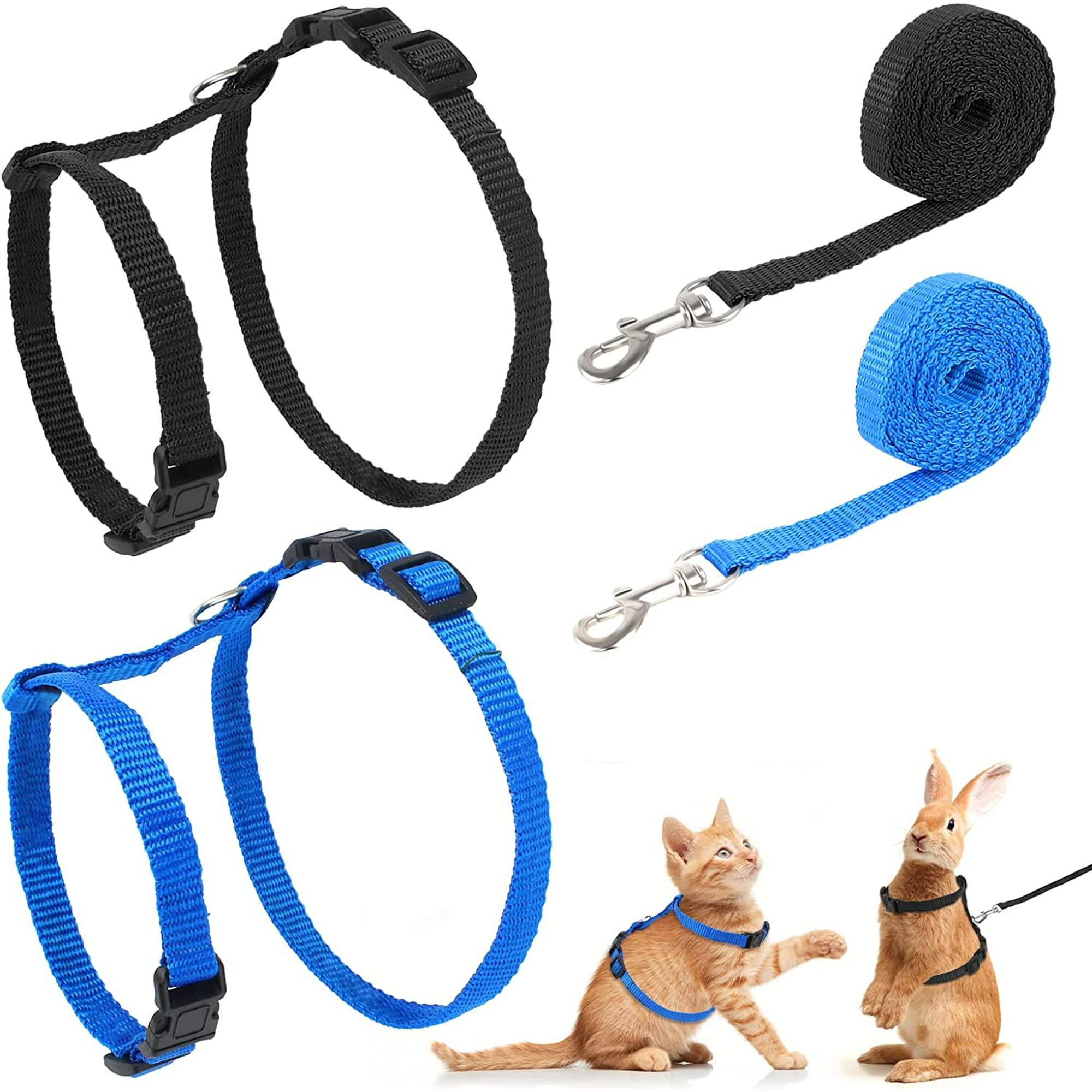 2 Pack Adjustable Rabbit Harness and Leash Bunny Harness Leash Set ...