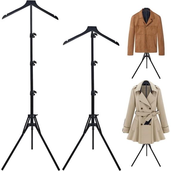 2 Pack Adjustable Shirt Display Stand 32 to 63 Inches Foldable Metal ...