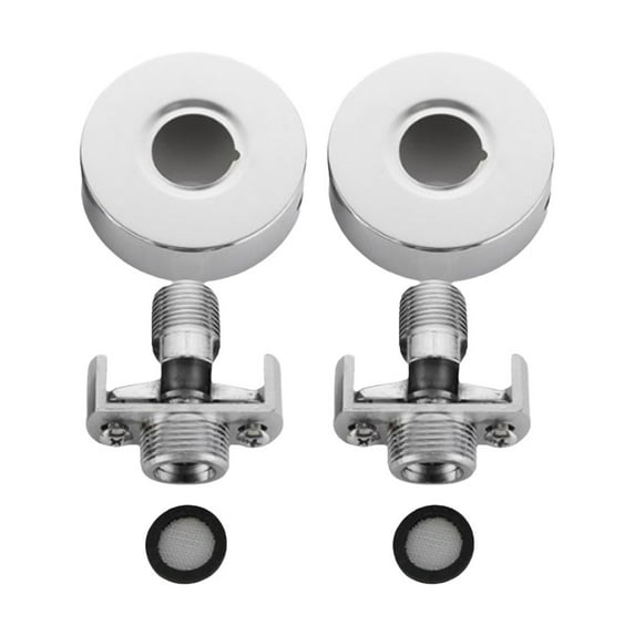 2 Pack Adjustable Shower Accessories Bathroom Adapter with Decorative ...