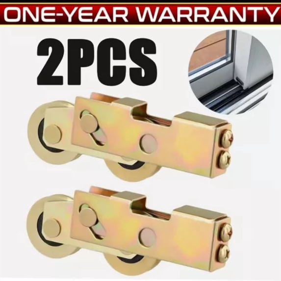 2 Pack Adjustable Sliding Patio Glass Door Tandem Roller 1-1/4" Wheels ...