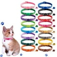 2 Pack Adjustable Soft Pet Collar, HOMEIORA Kitten Collar with Bell ...