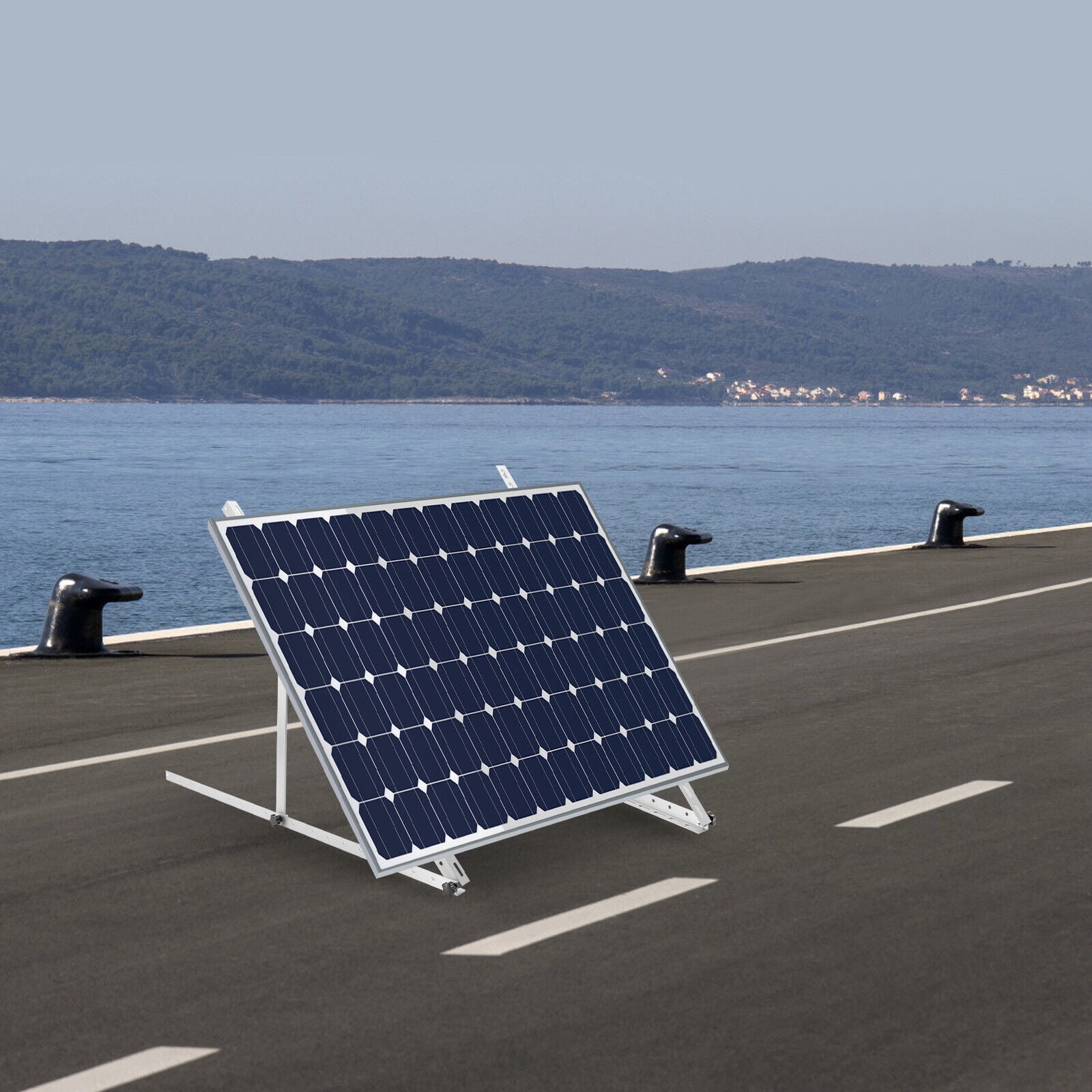 2 Pack Adjustable Solar Panel RV Tilt Mount Brackets Fits Boat / Roof ...