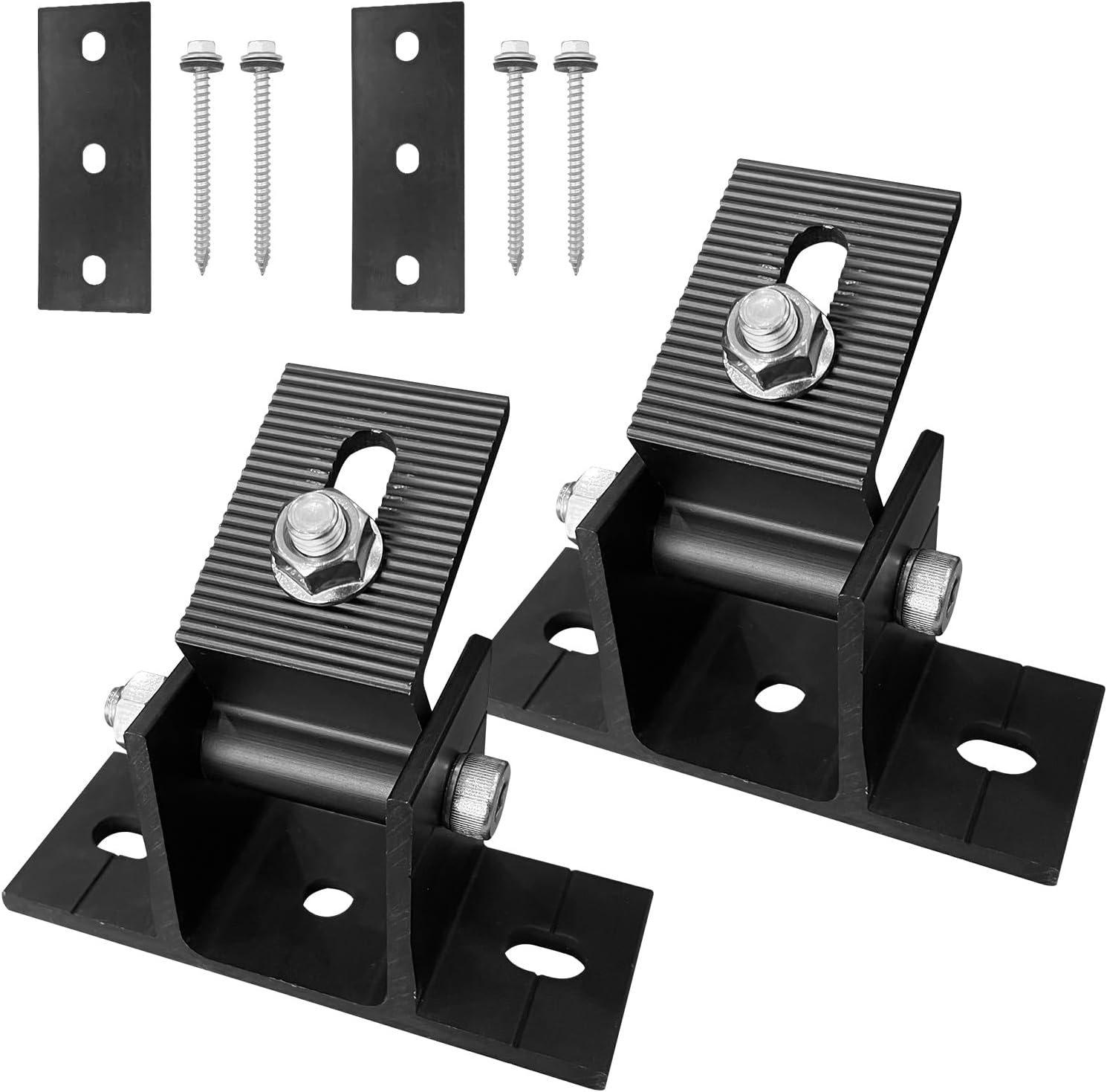 2 Pack Adjustable Solar Panel Tilt Mount Bracket Base, Tilt Angle 10-60 ...