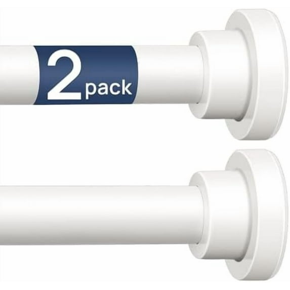 2 Pack Adjustable Spring Tension Curtain Rods 32 to 54 Inches ...