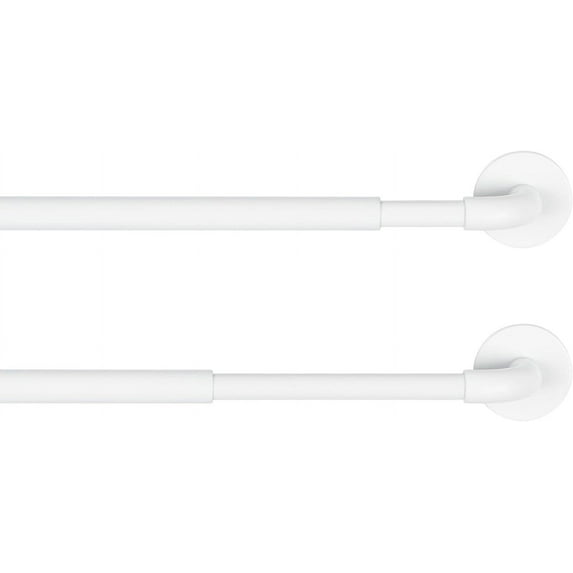 2 Pack Adjustable Sticky Self Adhesive 3/8 Inch Sash Curtain Rod, 11 to ...