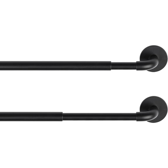 2 Pack Adjustable Sticky Self Adhesive 3/8 Inch Sash Curtain Rods for ...