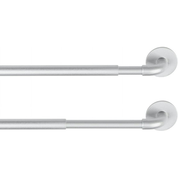 2 Pack Adjustable Sticky Self Adhesive 3/8 Inch Sash Curtain Rods for ...