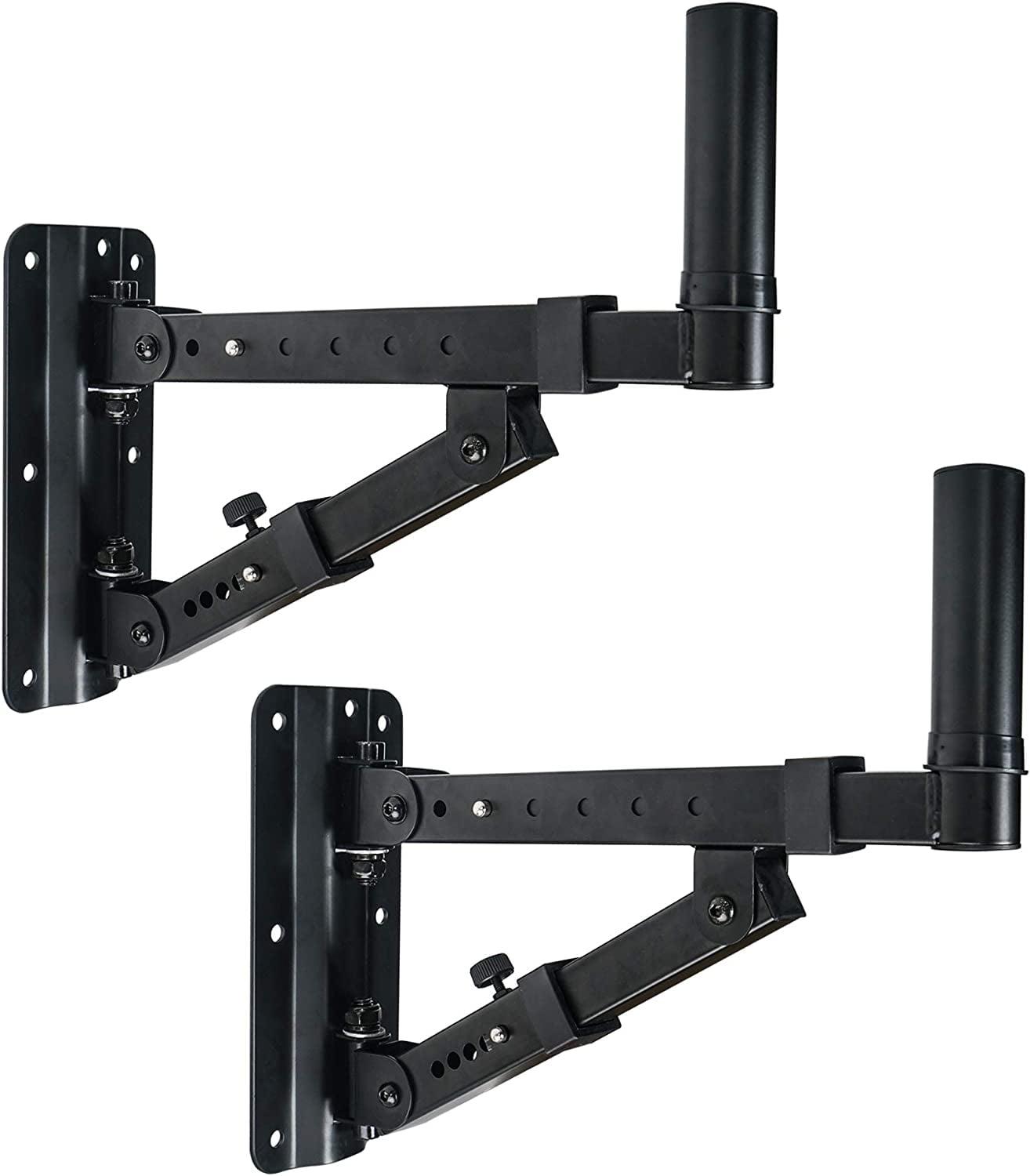 2-Pack Adjustable Wall Mount Speaker Brackets with 180-degree Swivel ...