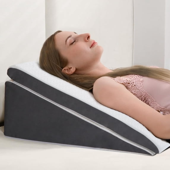 2-Pack Adjustable Wedge Pillow for Sleep Apnea & Back Pain, Memory Foam ...