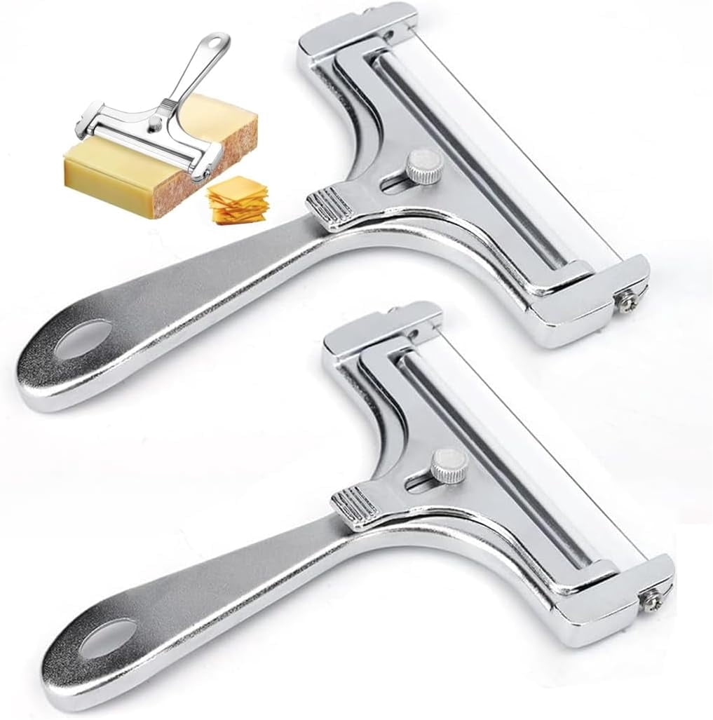 2 Pack Adjustable Wire Cheese Slicer Stainless Steel Thickness Slicer ...