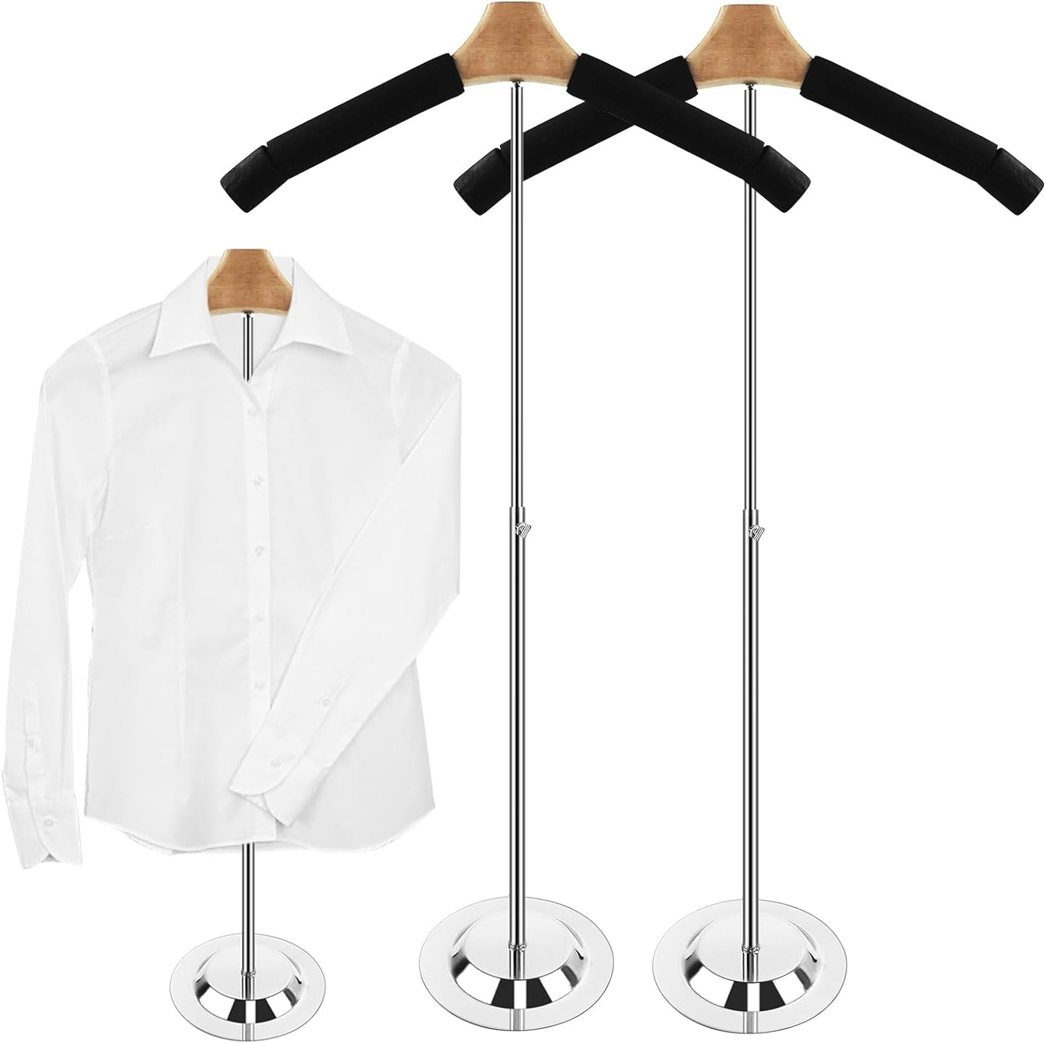 2 Pack AdjustableT Shirt Display Flexible Shoulder Stand，Portable T ...